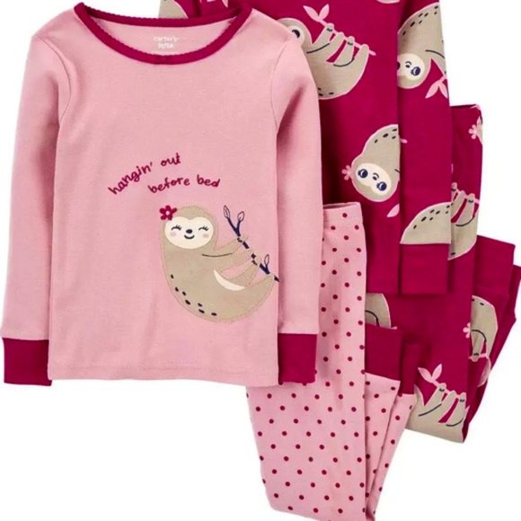 Carter's | Pajamas | Nwt 8m 3t 4t 4 5t 5 Sloth Monkey Easter Pajamas ...